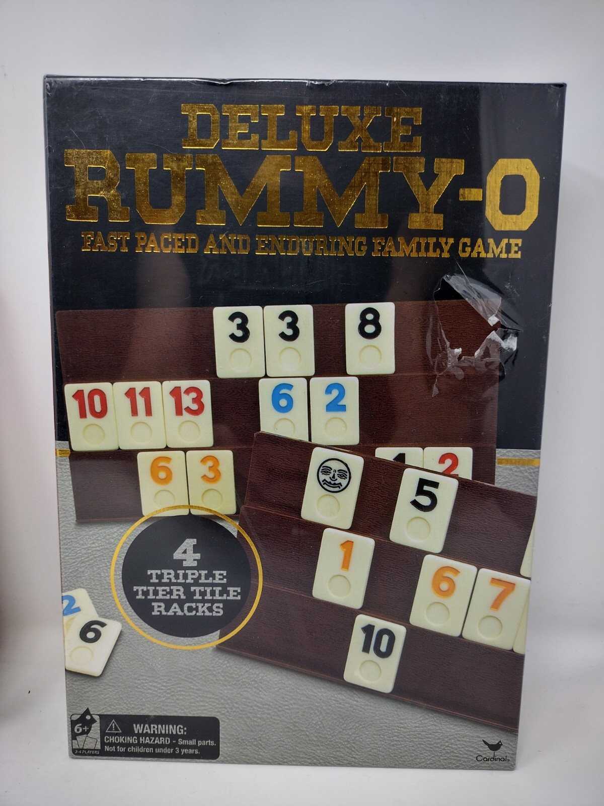 Deluxe Rummy-O 4 Triple Tier Tile Racks 106 Tiles Family Game Cardinal ...