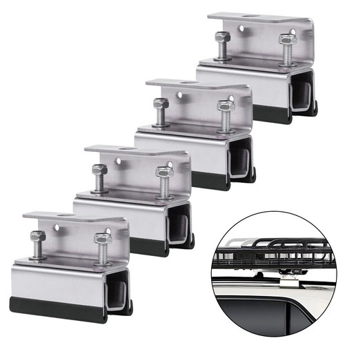 Stainless Steel 4Pcs Roof Rack Brackets for Vans Easy Installation Kit ...