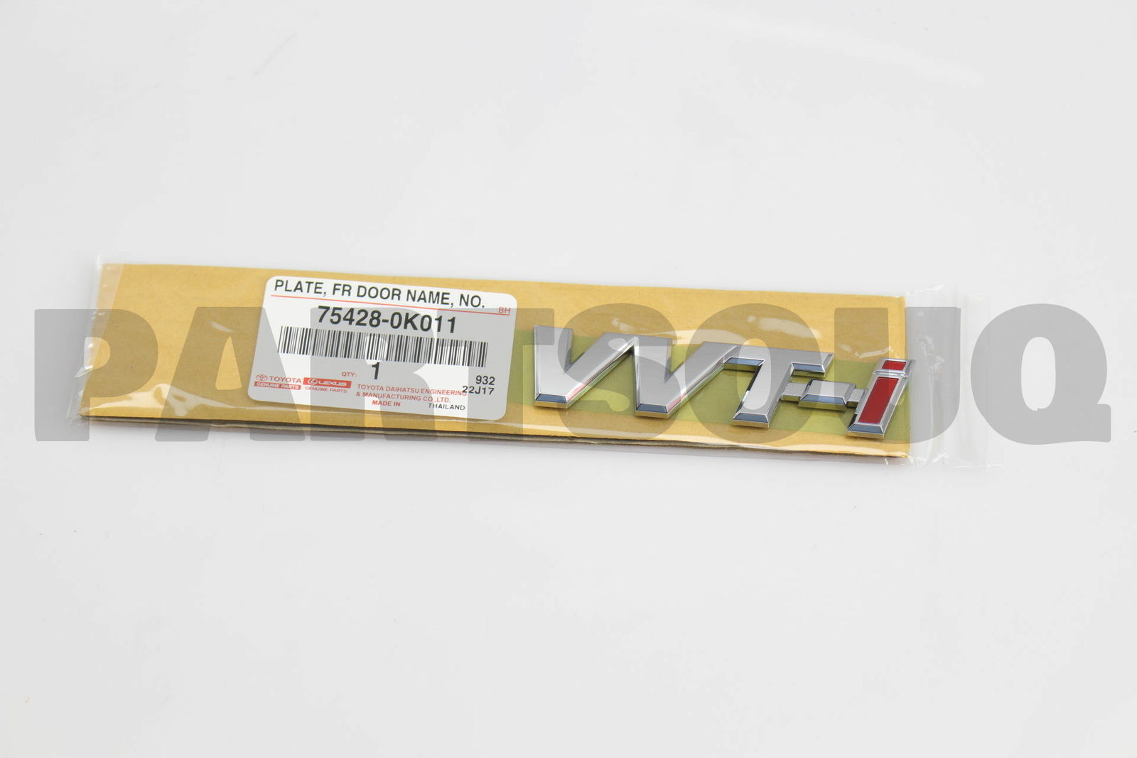 754280K011 Genuine Toyota PLATE, FRONT DOOR NAME 75428-0K011 | eBay