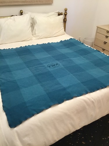 Vintage 60s TWA Trans World Airlines Pendleton 100% Virgin Wool Blue ...