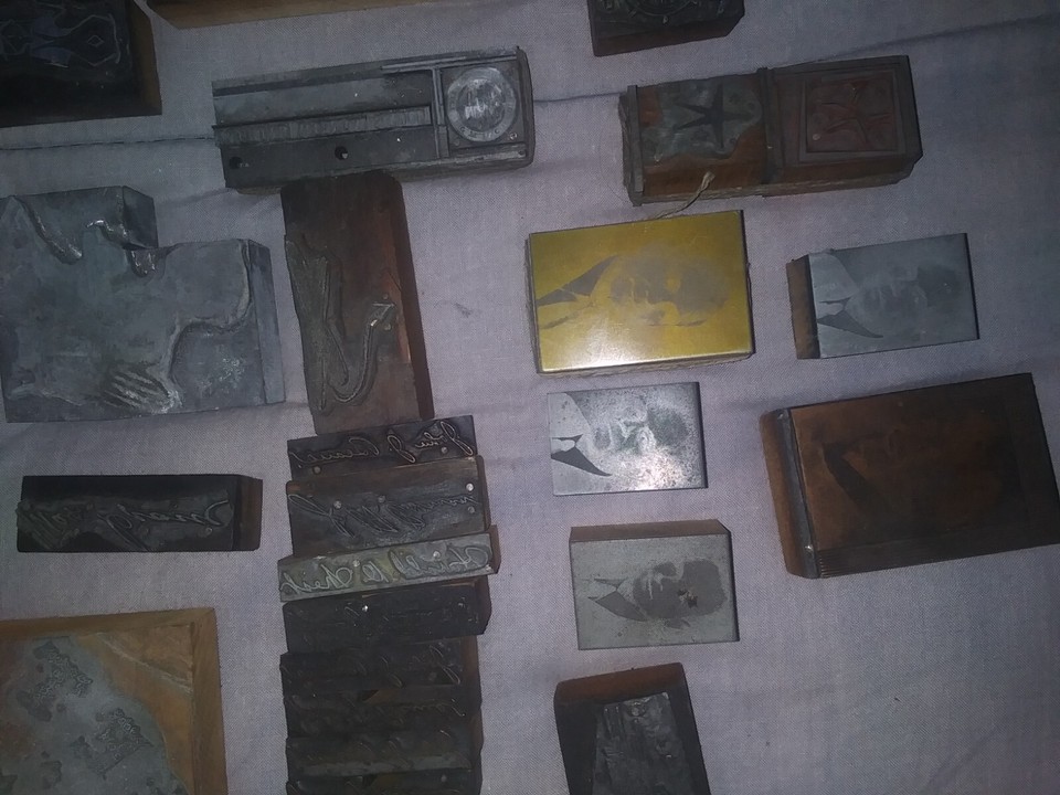Rare Vintage Printing Block Ink Stamps early 1900s LOT mostly steel | eBay