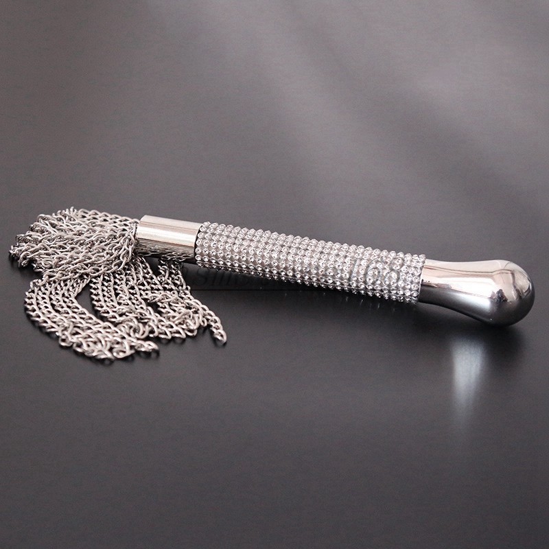 Metal Chain Riding Crop Flogger Whip Bondage Spanking Paddle Slave ...