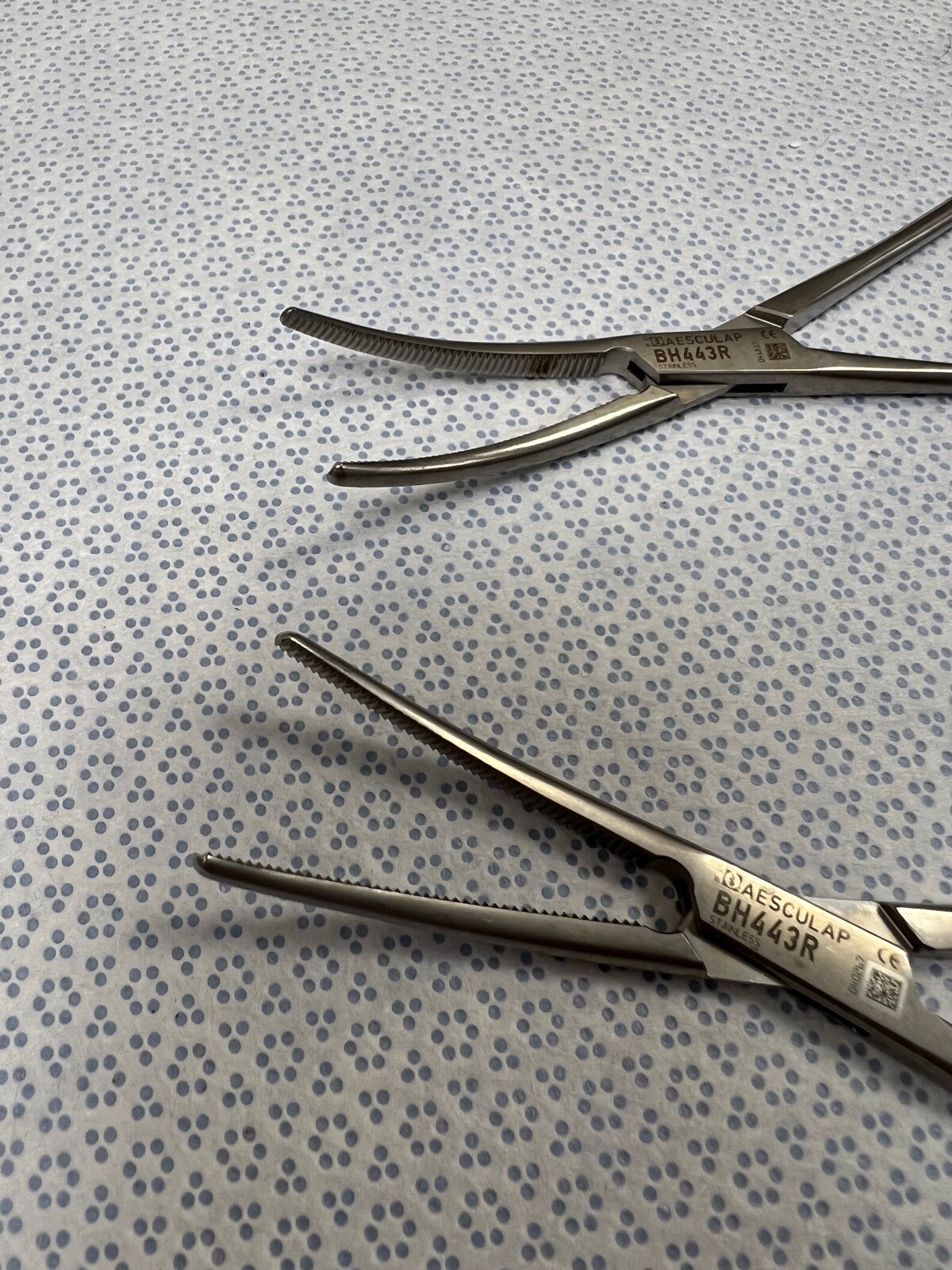 Set of 2 Aesculap BH443R Artery Forceps Rochester-Pean 160mm Flat ...