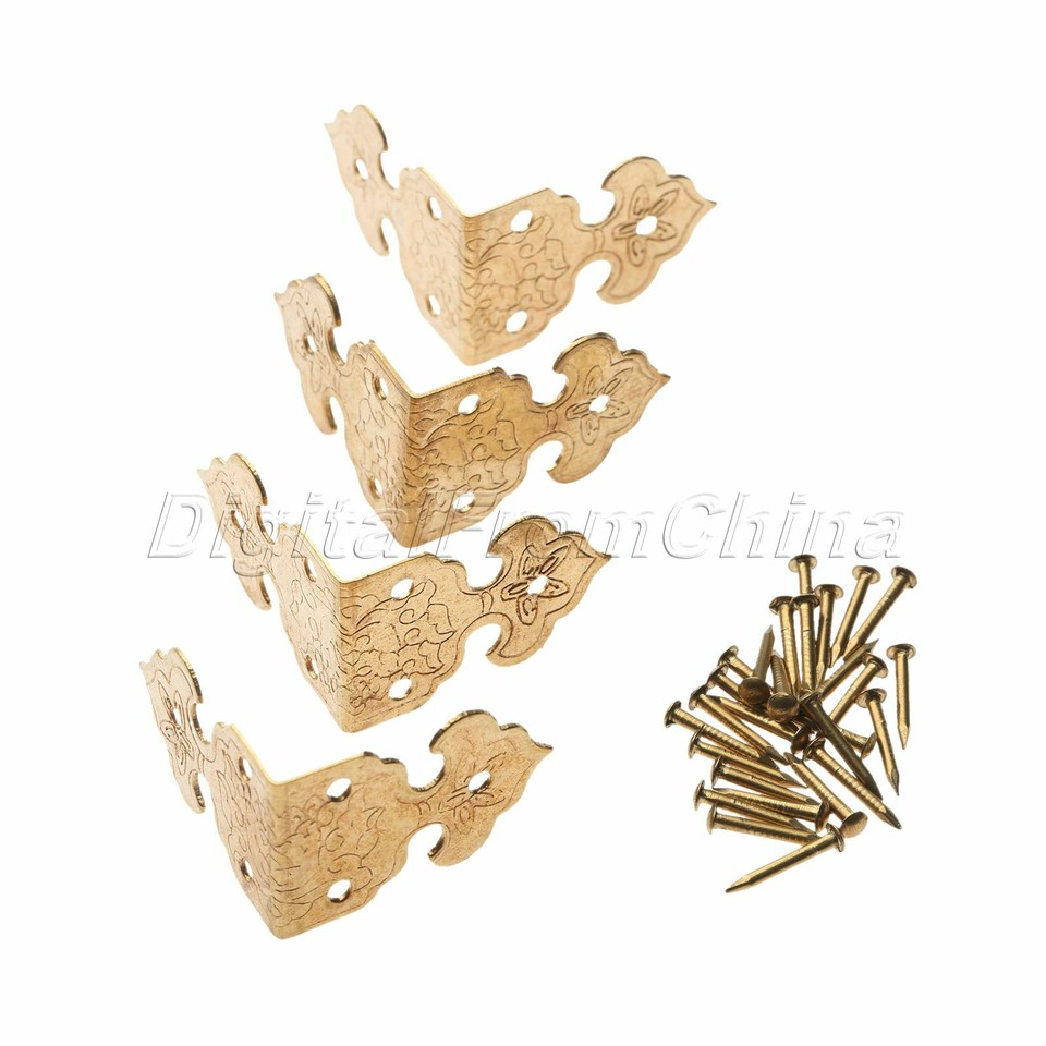 Corners Chinese Furniture Hardware Brass for Cabinet Trunk Jewelry Box ...