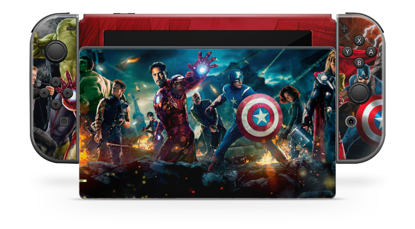 MARVEL AVENGERS NINTENDO SWITCH PROTECTIVE SKIN DECAL VINYL STICKER ...