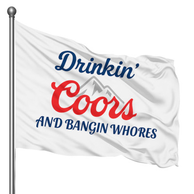 Drinkn Coors Funny Flag 3x5 ft Printed Polyester American Flag Banner ...