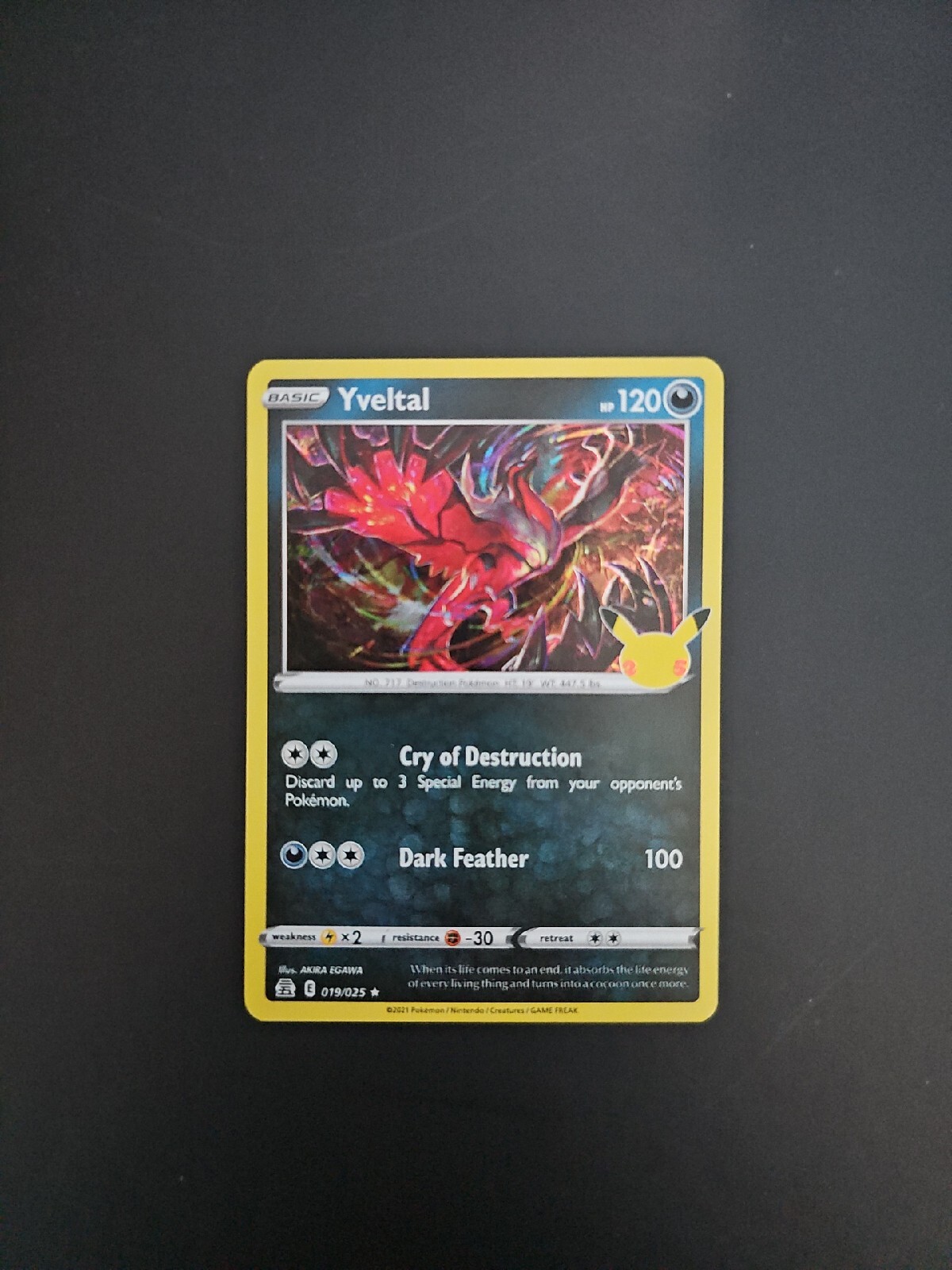 Pokémon Celebrations 25th Anniversary Yveltal Holo Rare 019/025 NM | eBay