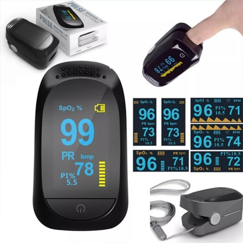 Fingertip Pulse Oximeter Blood Oxygen Monitor SpO2 PR PI Sleep ...
