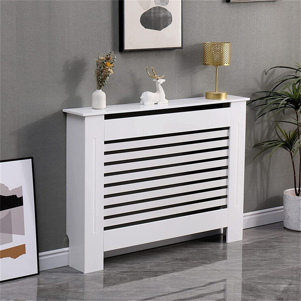Extra Tall Radiator Cover 92cm Height MDF Cabinet Grill Shelf Furniture ...