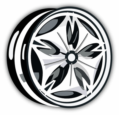 Wheel Disk Car Bumper Sticker Decal 5" x 5" | eBay