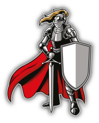 Standing Knight Mascot Car Bumper Sticker Decal - ''SIZES'' | eBay