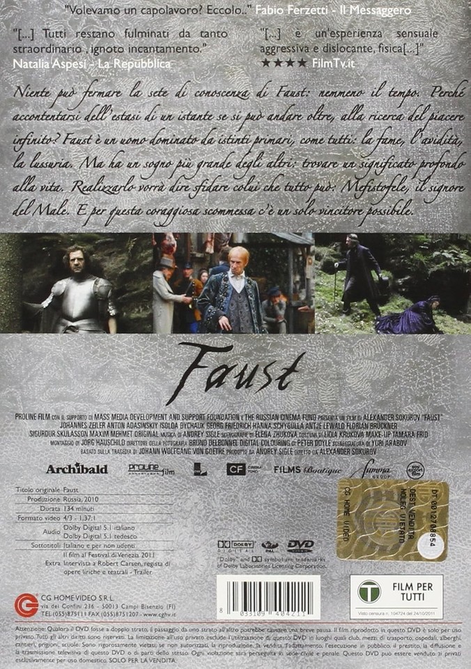Faust (DVD) Schygulla Dychauk Dychauk Schygulla hanna schygulla johannes zeiler | eBay