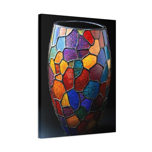 Vibrant Stained Glass Canvas Art Print, Colorful Home Décor, Modern ...
