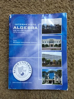 Intermediate Algebra for college students Fifth Edition Keiser ...
