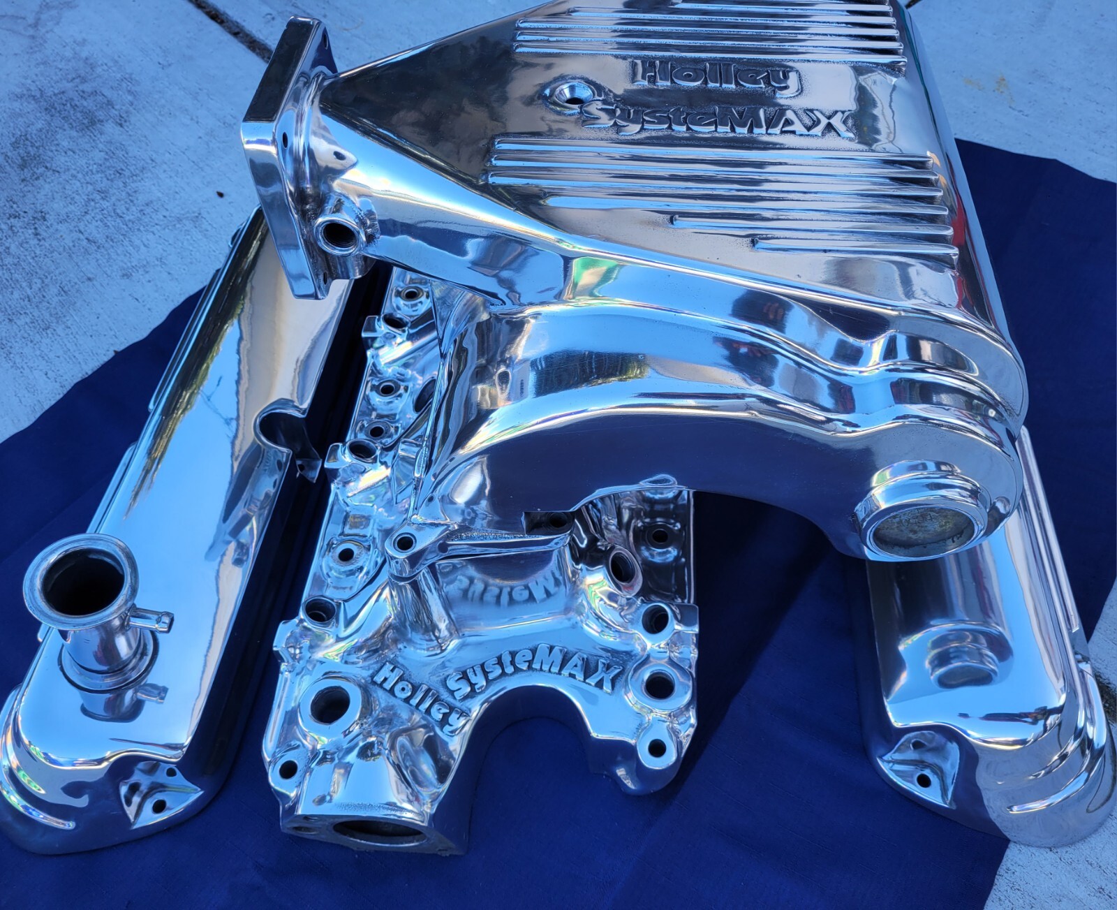 Holley Systemax 2 Foxbody Mustang POLISHED Fast Free Shipping | eBay