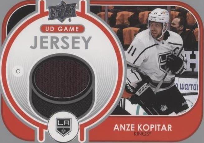 2021-22 Upper Deck Series 1 - Ud Game Jersey Anze Kopitar #GJ-KO (MEM ...