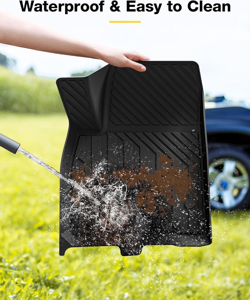 3W Floor Liners for 2016-2025 Cadillac XT5 All Weather Custom Fit TPE ...