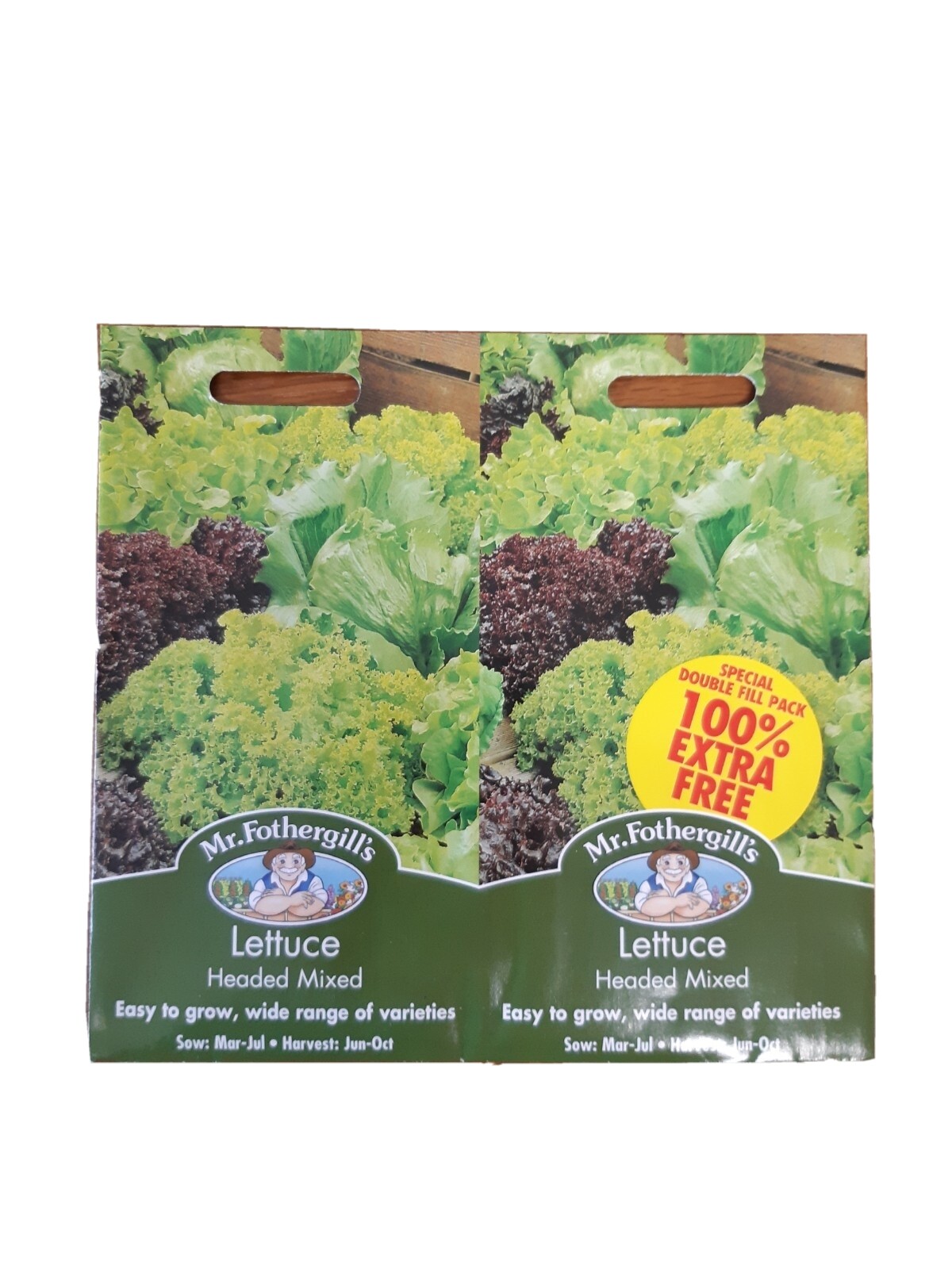 Seeds Mr Fothergills double pack, Lettuce mixed headed, Over 2000 seeds ...