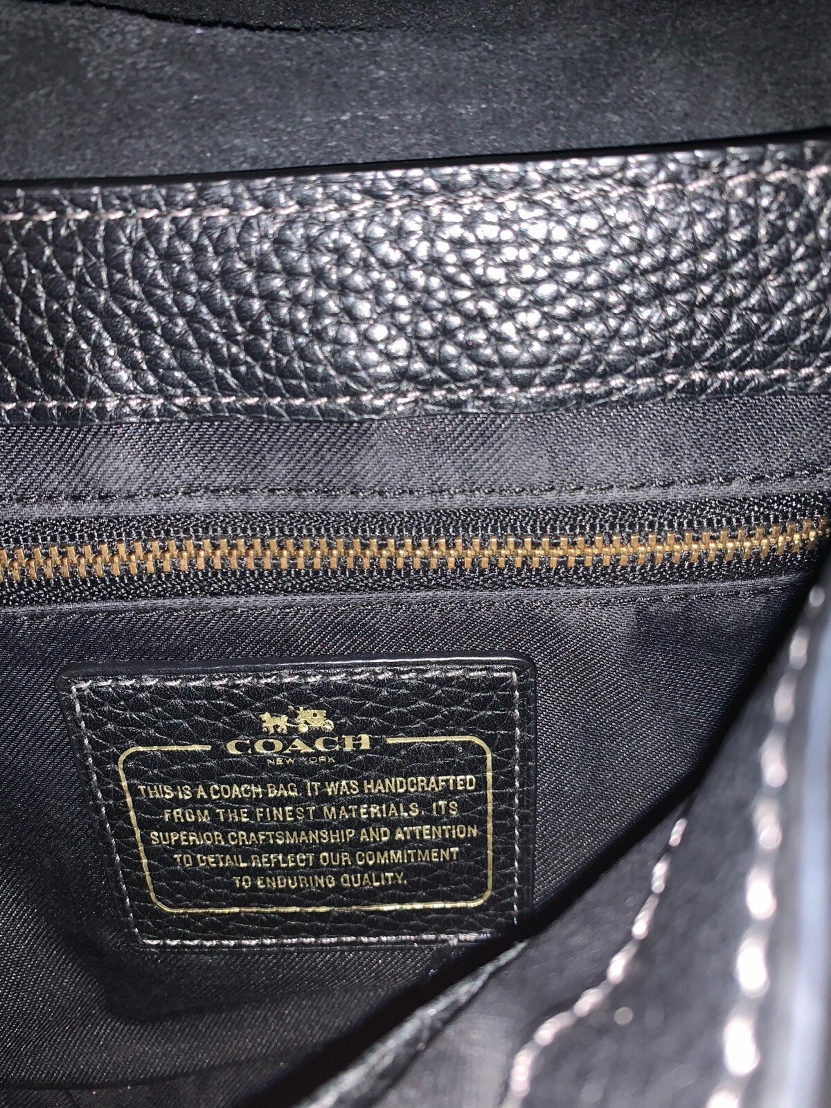 Coach Black Leather Saddle Bag - Gem