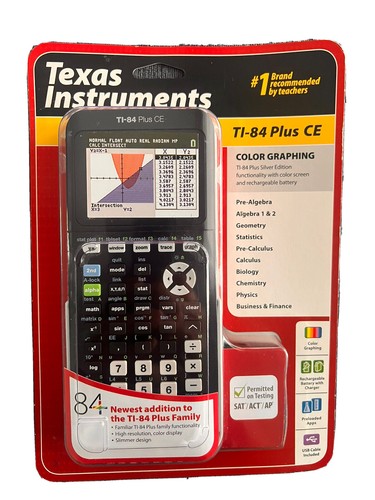 Texas Instruments TI-84 Plus CE Blue Color Graphing Calculator Brand ...