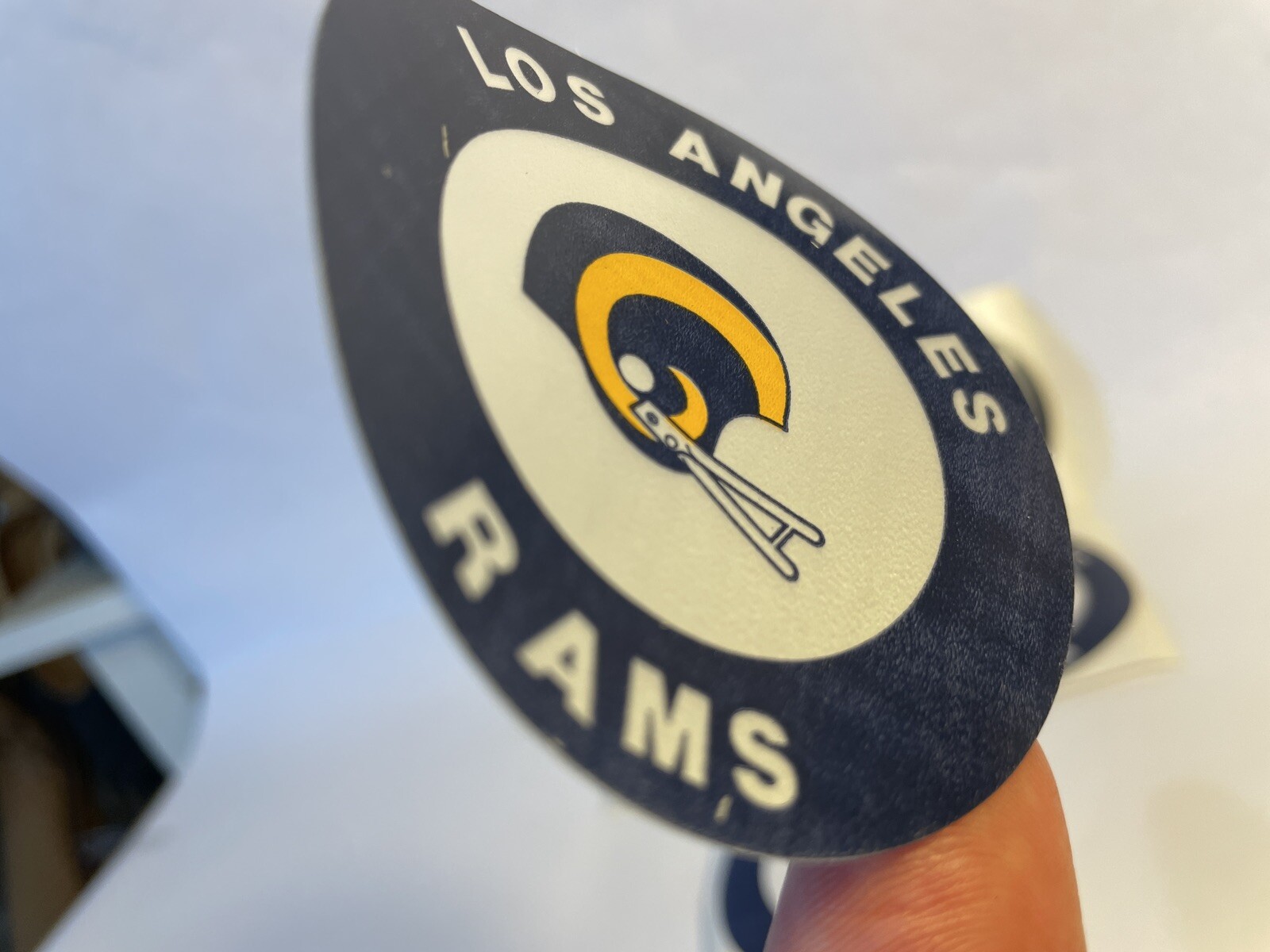 Vintage Los Angeles RAMS 5 Stickers Blue & Gold Helmet LA *MINT COND ...