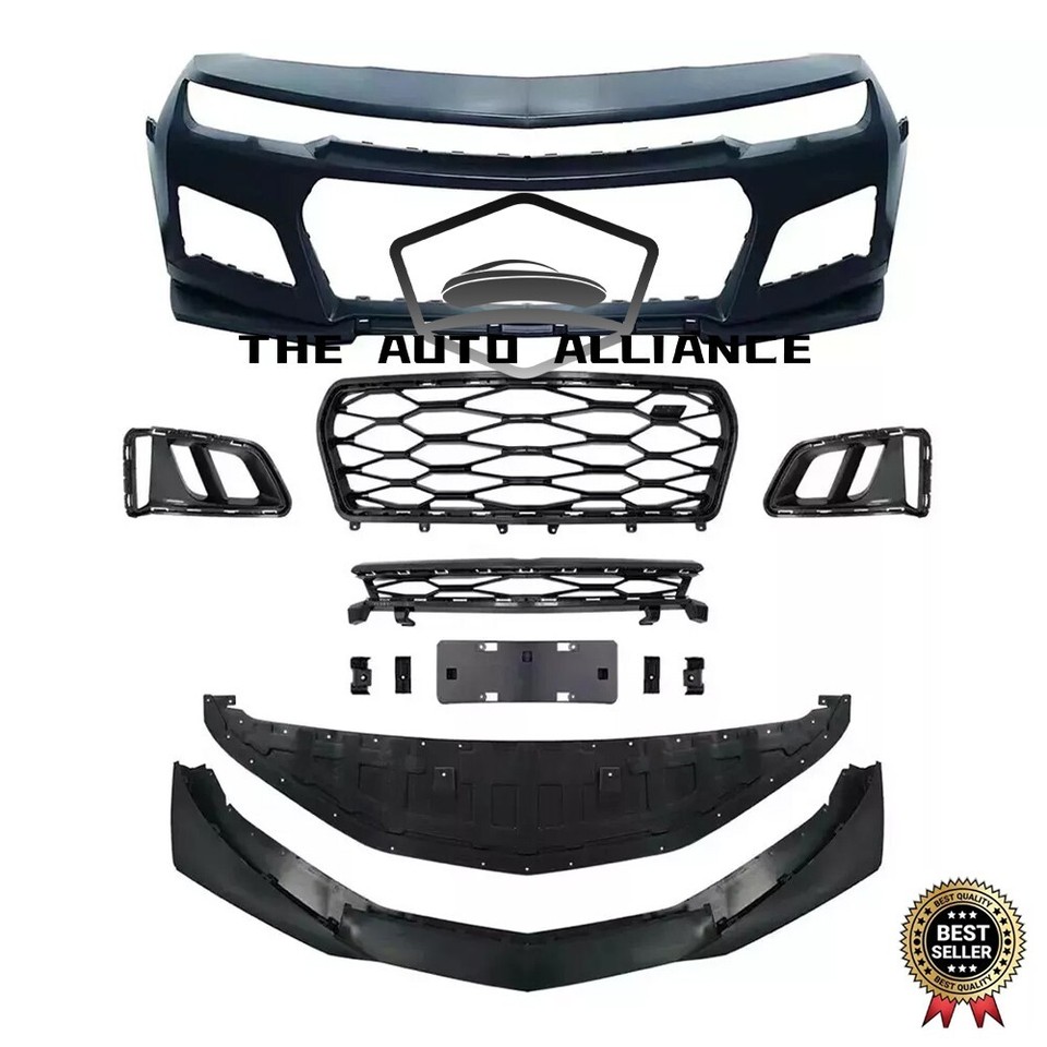 Fit 2010-2014 Chevy Camaro 5TH to 6th Gen ZL1 Style Front Bumper Cover ...