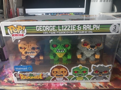 Rampage 3 Pack Funko Pop 8-bit Walmart Exclusive George, Lizzie, Ralph ...