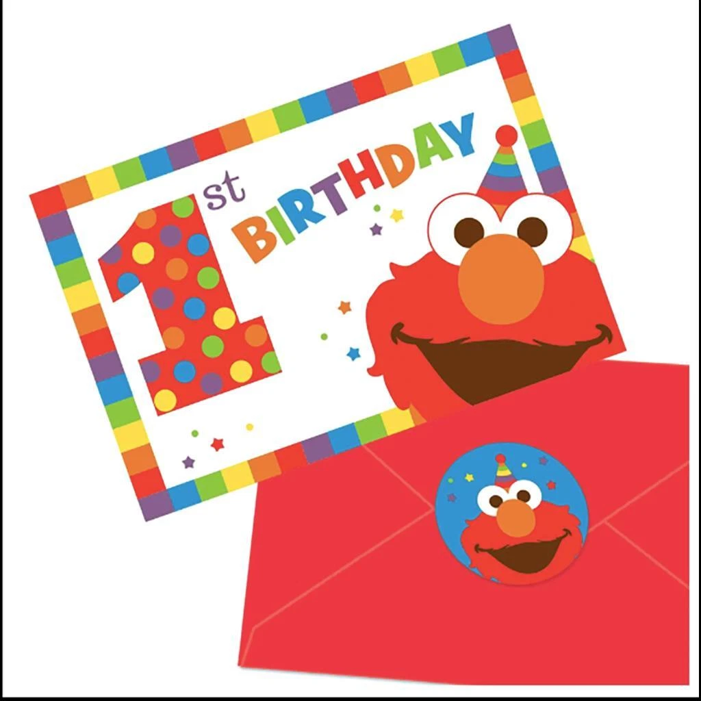 Elmo 1st Birthday Invitations Printable