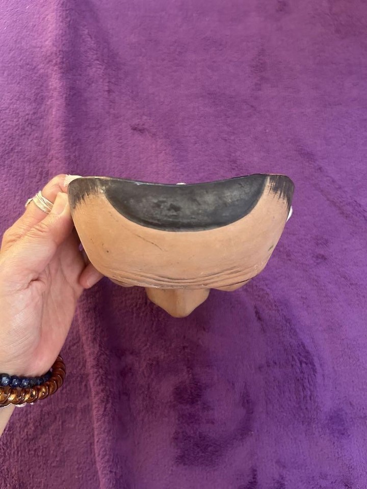 Kyogen Mask Ken Toku Ceramic Face Sculpture Unique Home Decor Art Piece ...