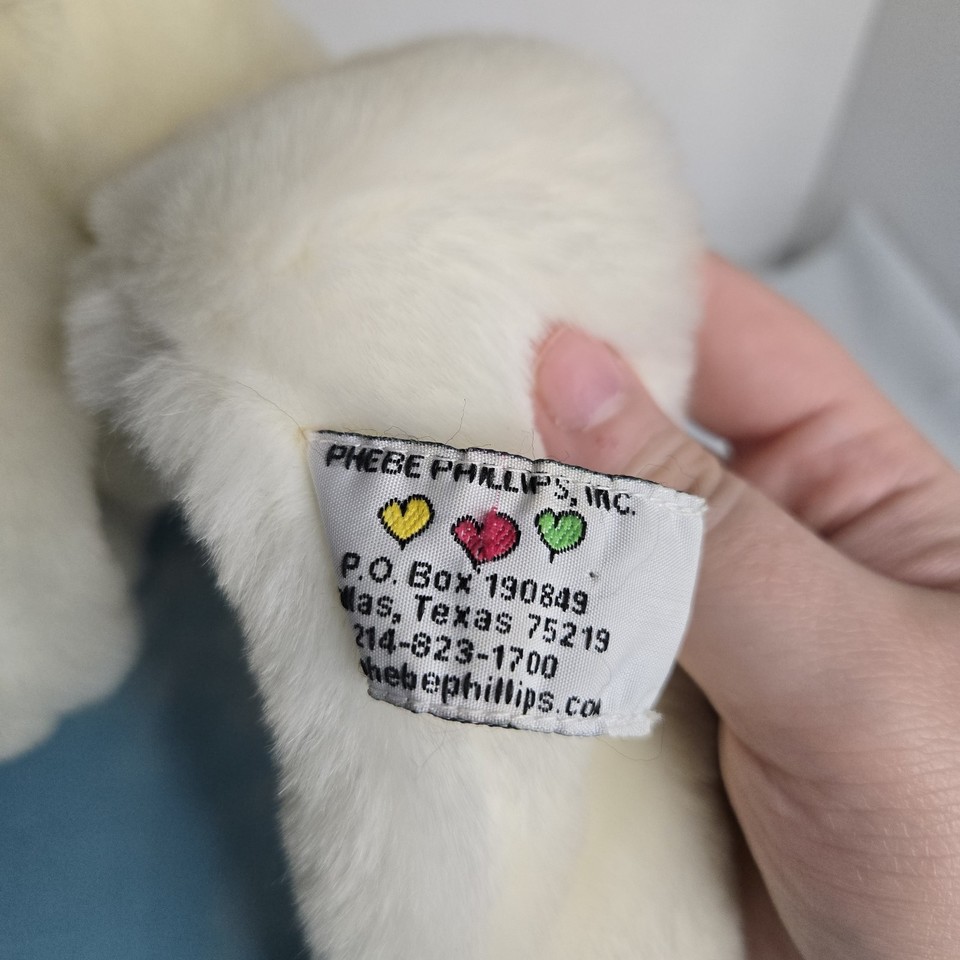 Phebe Phillips A Little Silly Bear White Plush Roses Red Wings 15 ...