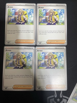 4 Arven 166/198 - Scarlet & Violet Base Trainer Play Pokemon NM Cards ...