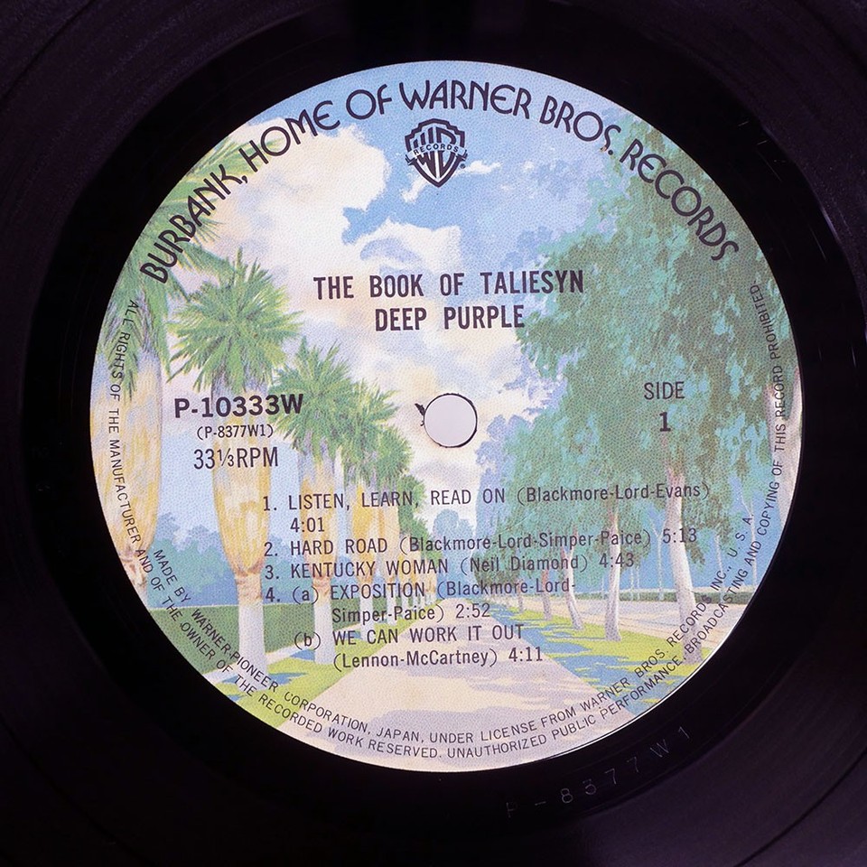 DEEP PURPLE BOOK OF TALIESYN WARNER P10333W Japan OBI INSERT GATEFOLD ...