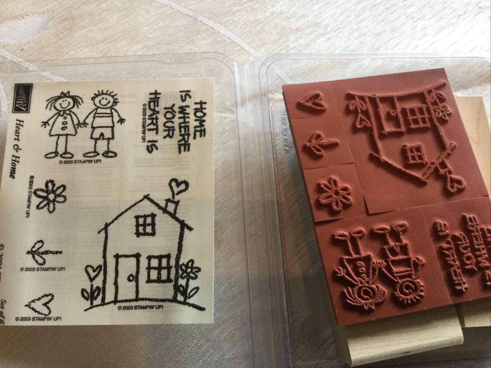 Stampin up! "Heart & Home" Rubber Stamps Home Flower 2003 [Set of 6 ...