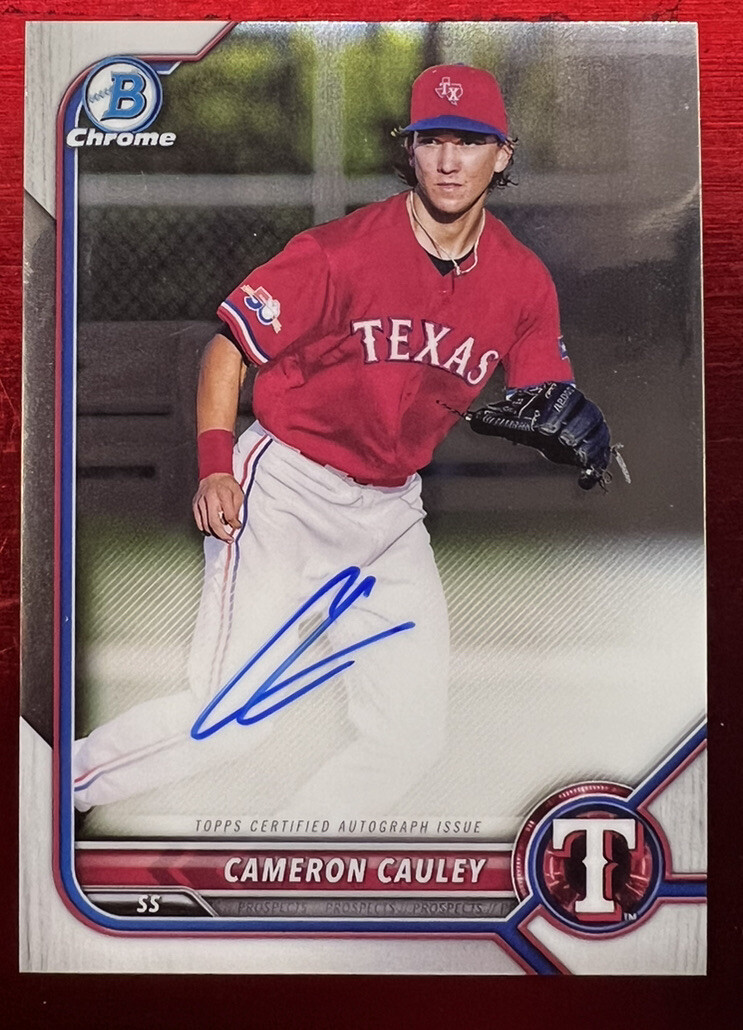 2022 Bowman Chrome Cameron Cauley Prospect Auto Autograph #CPA-CCY ...