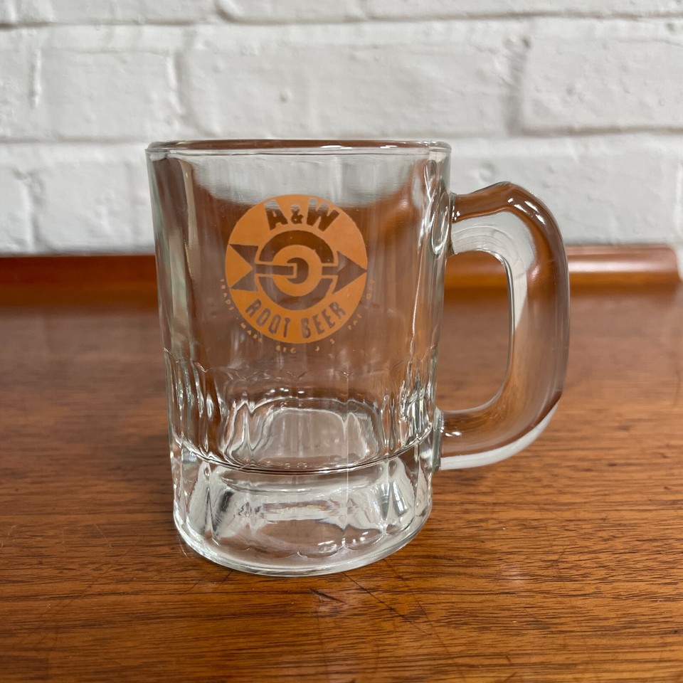 Vintage A&W Root Beer ~ Baby Mug Small 3 ¼” ~ 3 oz. ~ Early Arrow Logo ...
