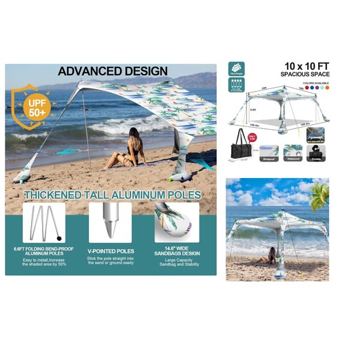 Waterproof Beach Tent with Easy Setup - UV Protection & Wind Stability ...