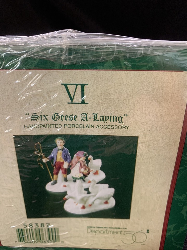 NIB Dept 56 Dickens Village 12 Days of Christmas 6 Geese a-Laying ...