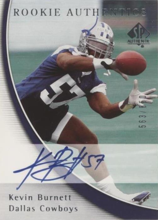2005 SP Authentic - Rookie Authentics Kevin Burnett #198 /850 (AU, RC ...