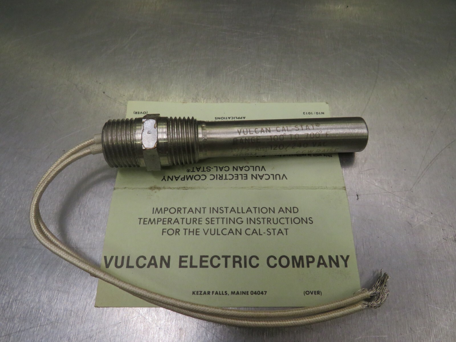 ITT Vulcan Cal-stat Cat 1E2B2 Thermostat 100-700f for sale online | eBay