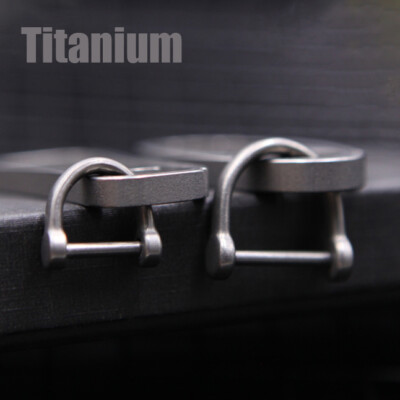 2Pcs Titanium alloy Vachette Clasp D Ring Buckle Horseshoe Buckle Key ...