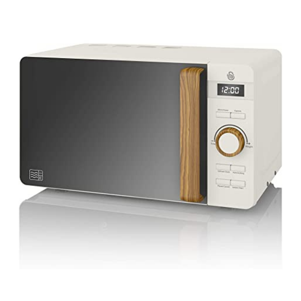 Swan Nordic White 20L Digital Microwave Matt Finish Scandi Style Modern ...