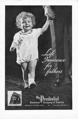 Prudential Insurance Print Ad Vintage Advertisement Fathers Newark NJ ...