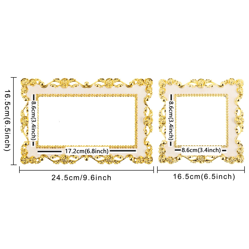 Gold Silver Wall Sticker Surround Socket Frame Light Switch Cover Home ...