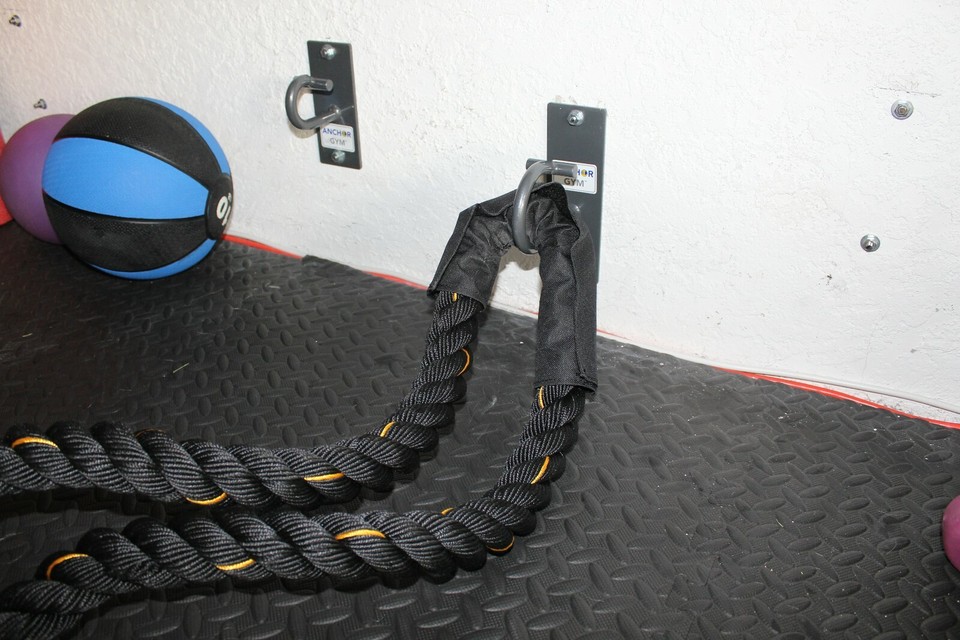 Anchor Gym Battle Rope Wall Mount Hook: Bands and Ropes NOT included ...