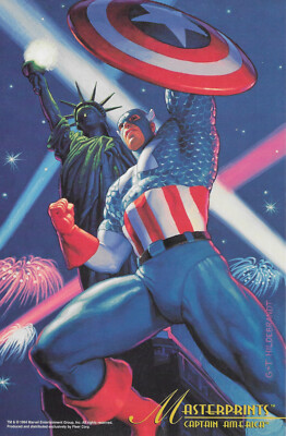 Masterprints Captain America trading card Jumbo 6-1/2"-10" case topper ...