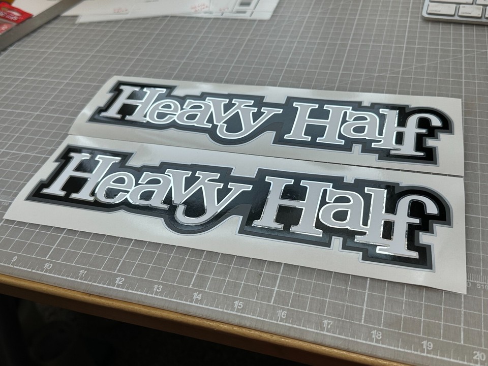 Pair of Heavy Half Replica stickers decals, fits Chevrolet GMC Sierra ...