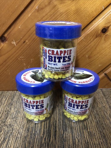 Lot Of 3 Magic Bait Crappie Bites 1 oz Yellow Fishing Lure New | eBay