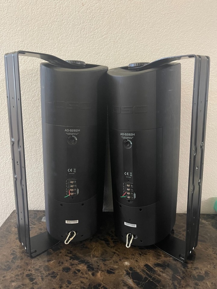 QSC AD-S282H HIGH PERFORMANCE SURFACE MOUNT LOUD SPEAKER PAIR BLACK ...