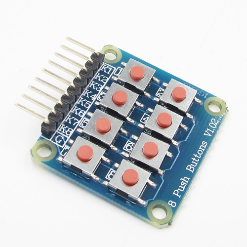 Keyboard Board Matrix 8 Keypad Module 8 Button Tactile Switch for ...