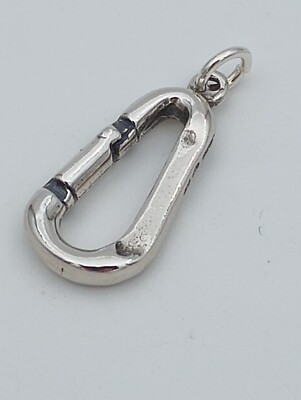 sterling silver charm rock climbing 925 pendant charm .925 sports does ...